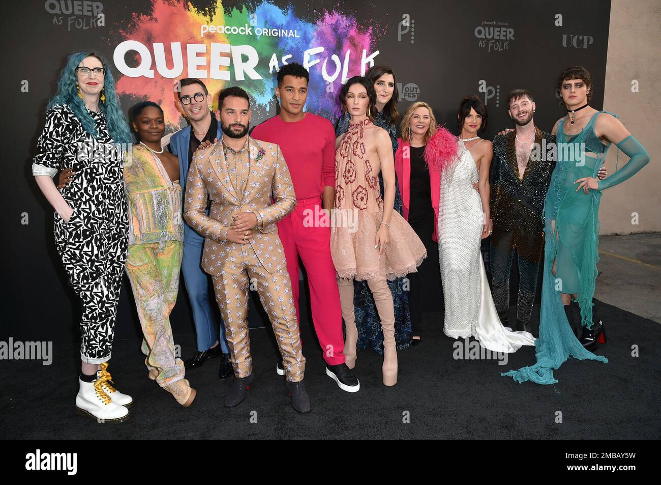 Emily Brecht, from left, CG, Ryan O'Connell, Johnny Sibilly, Devin Way ...