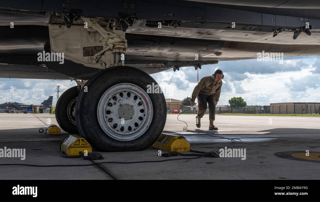 U.S. Air Force Senior Airman Hunter Laub, a tactical aircraft ...