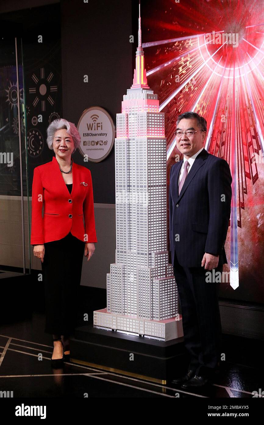 New York, NY, USA. 20th Jan, 2023. Zhang Aiping, Huang Ping, Consulate ...