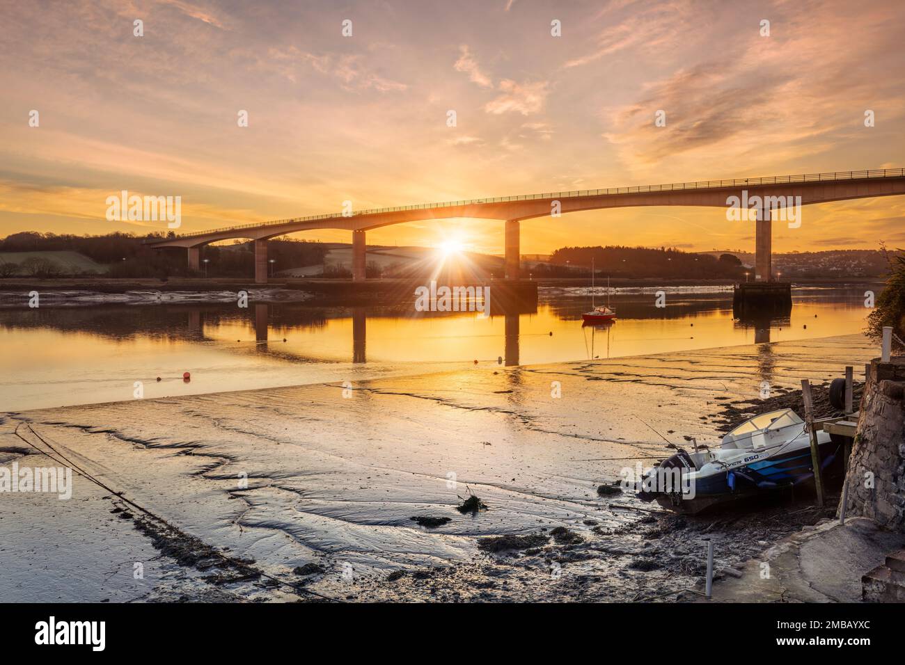 After days of wind and rain, on a mild January morning the sun rises ...