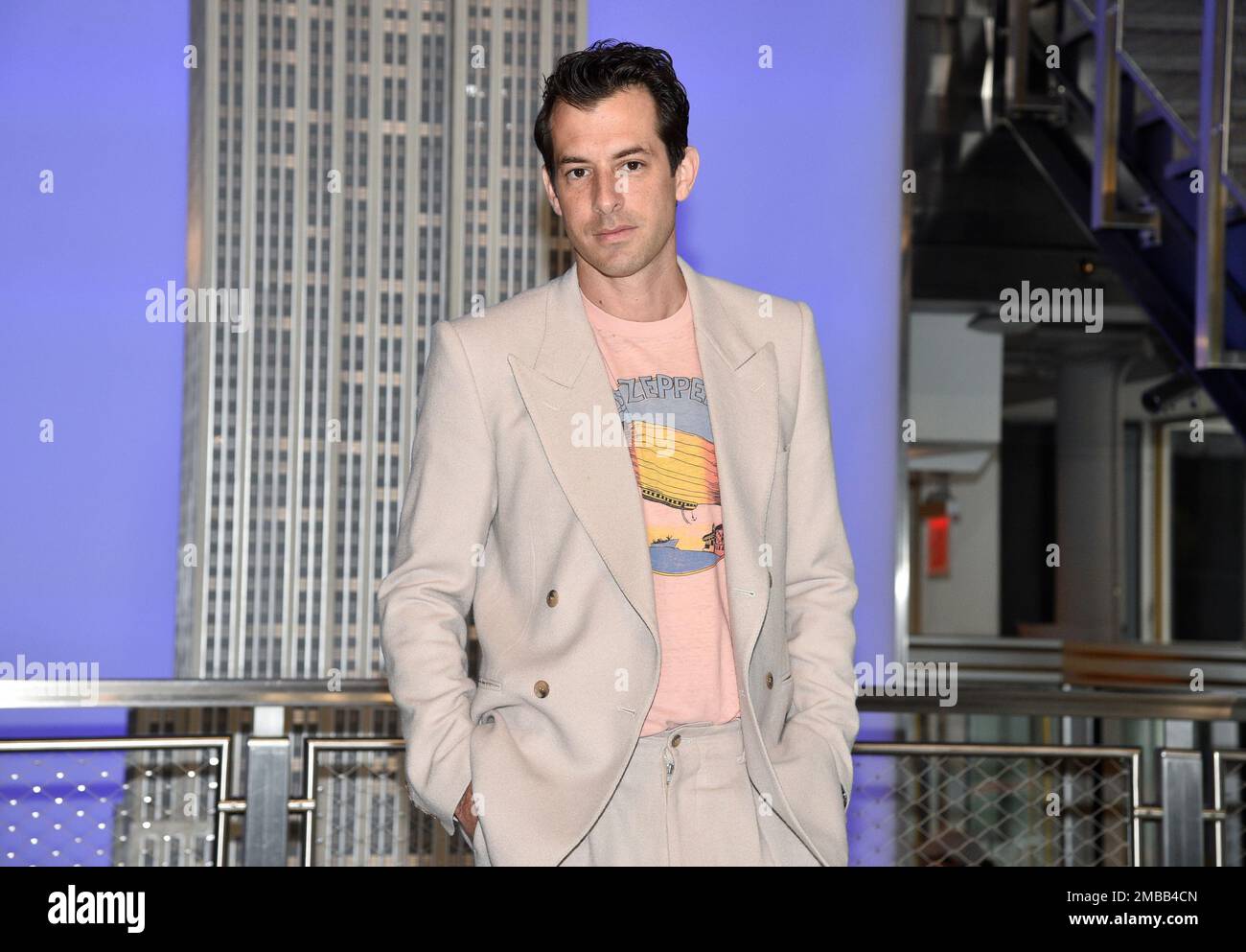Record producer Mark Ronson participates in the ceremonial lighting of ...