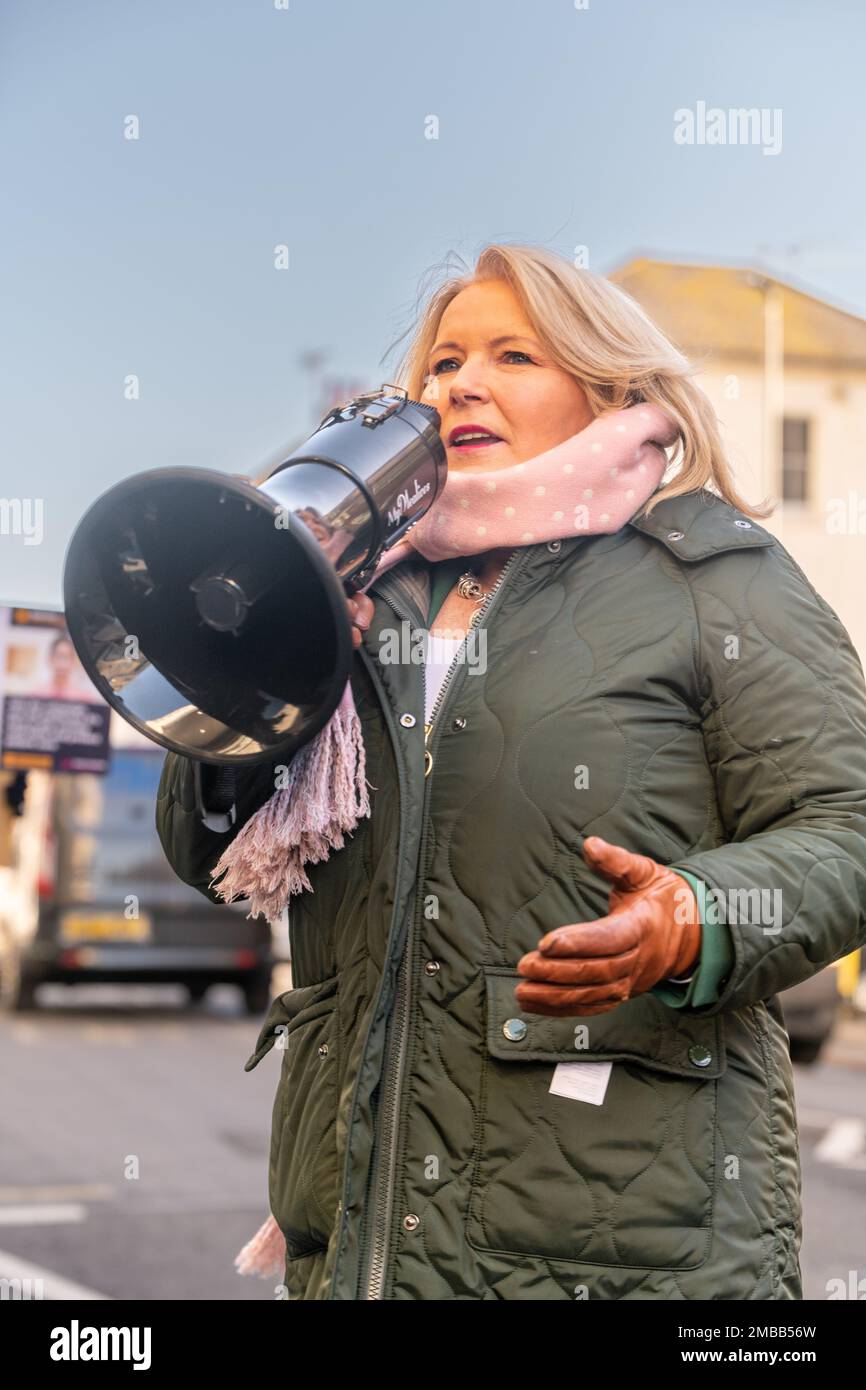 Pat Cullen head of Royal College of Nursing (RCN) Union, with striking ... Pat Cullen head of Royal College of Nursing (RCN) Union, with striking ...