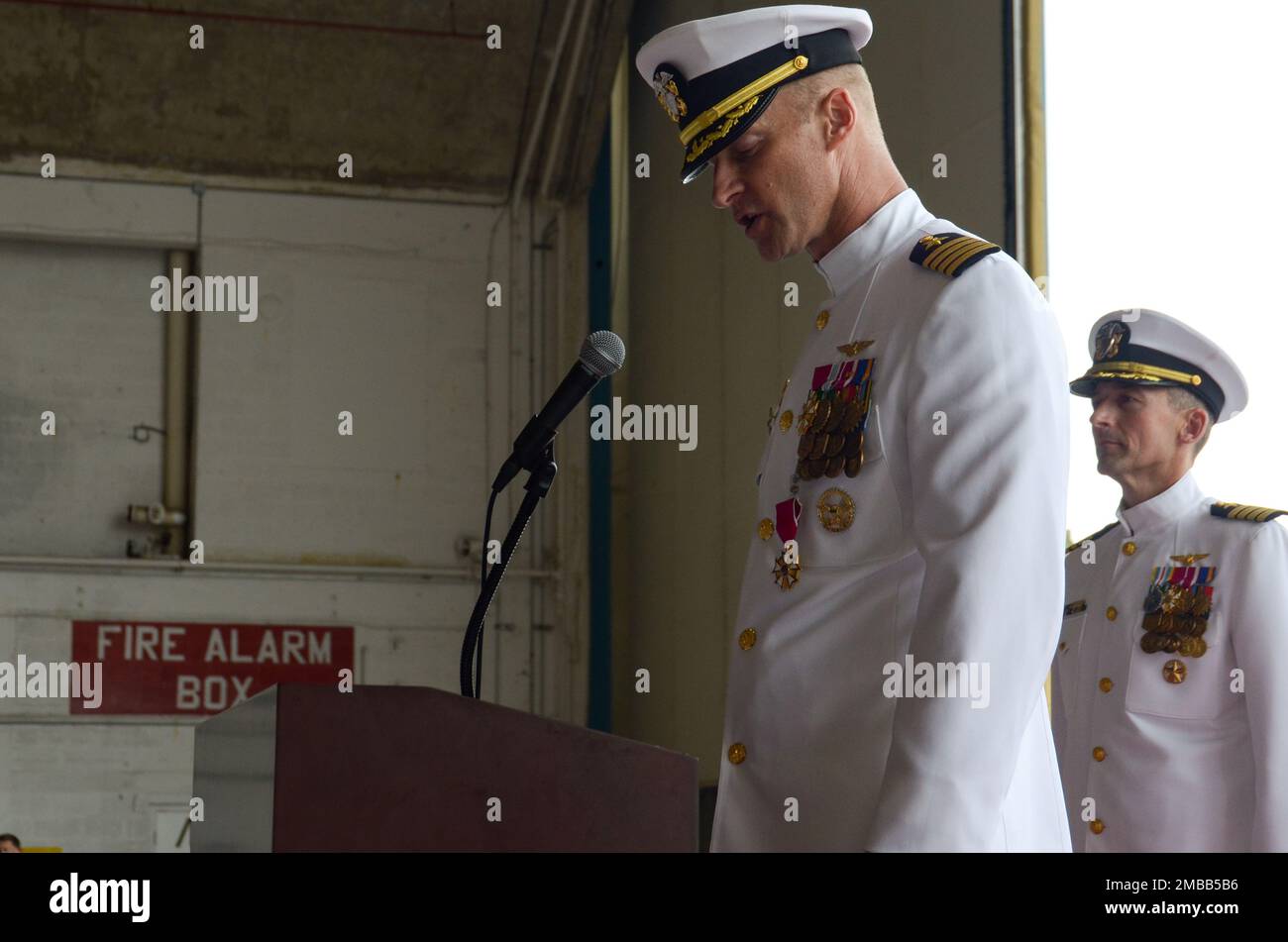 PATUXENT RIVER, Maryland (June 14, 2022) – Capt. John Brabazon, left ...