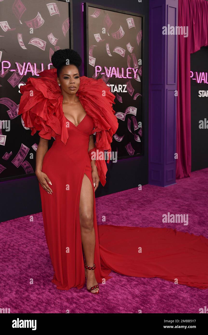 Brandee Evans arrives at the Los Angeles premiere of "P-Valley" Season ...