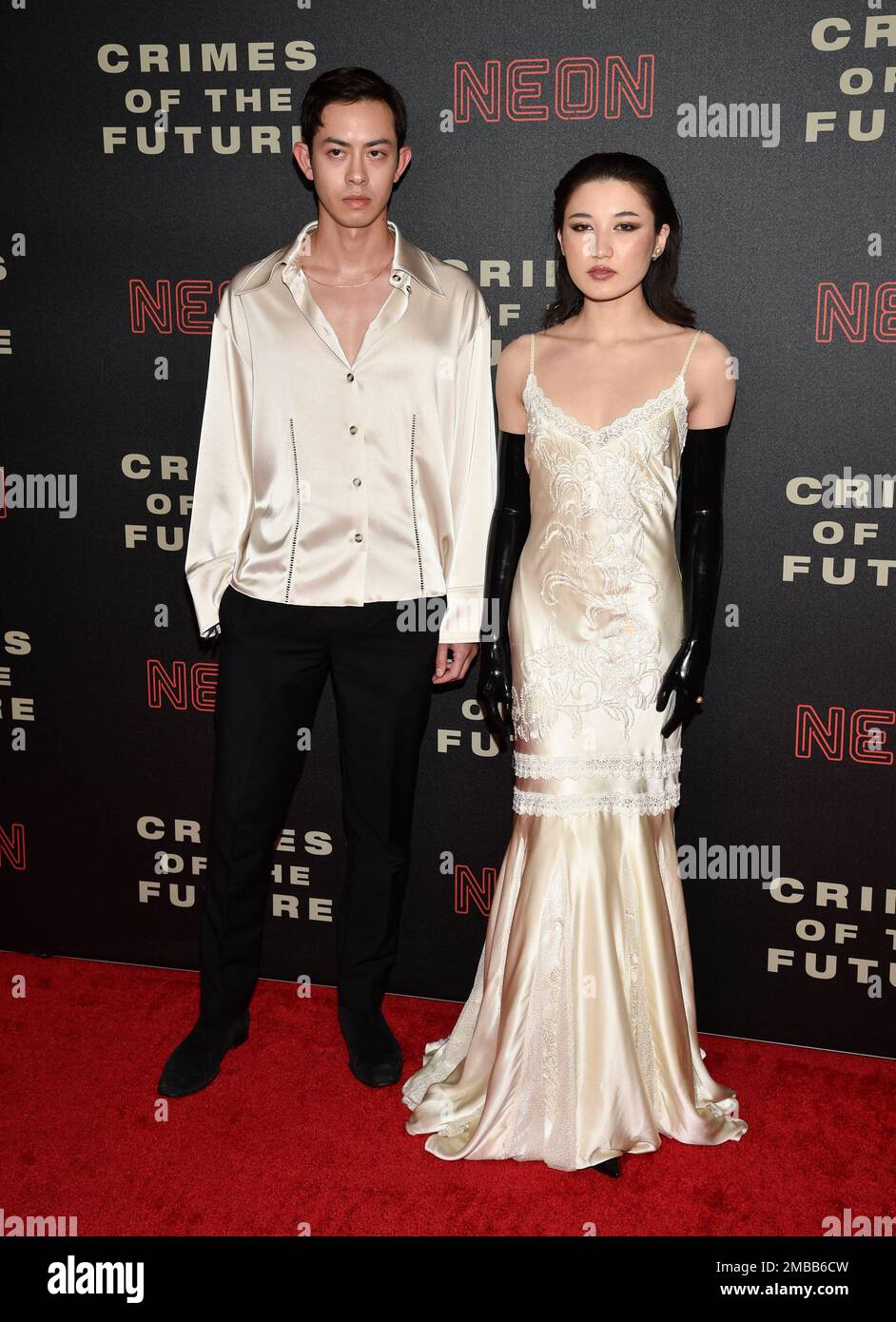 bestdressed, right, and Peter Fisher attend the "Crimes of the Future ...