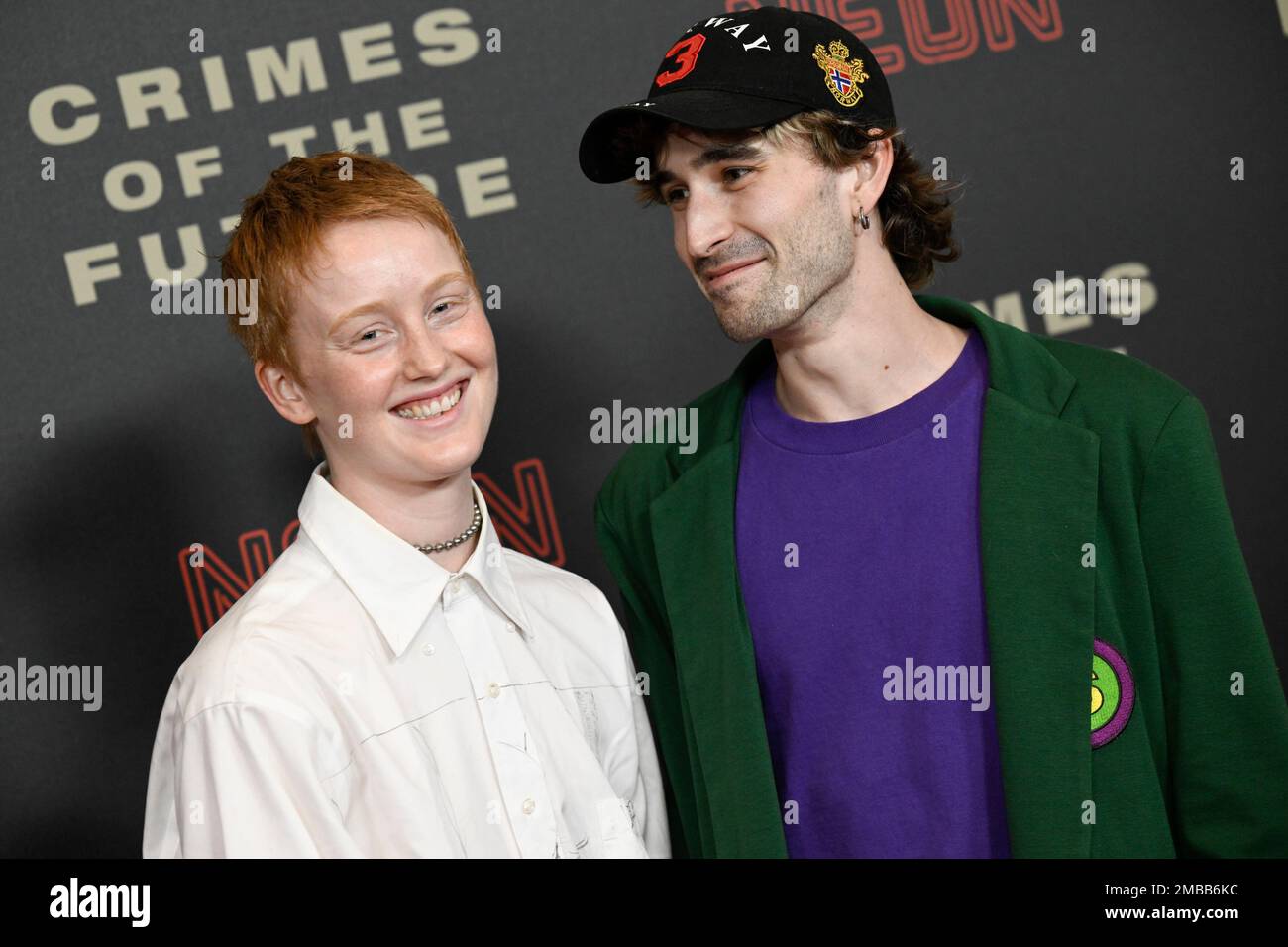 Bobbi Salvor Menuez, left, and Ethan Skaates attend the "Crimes of the ...