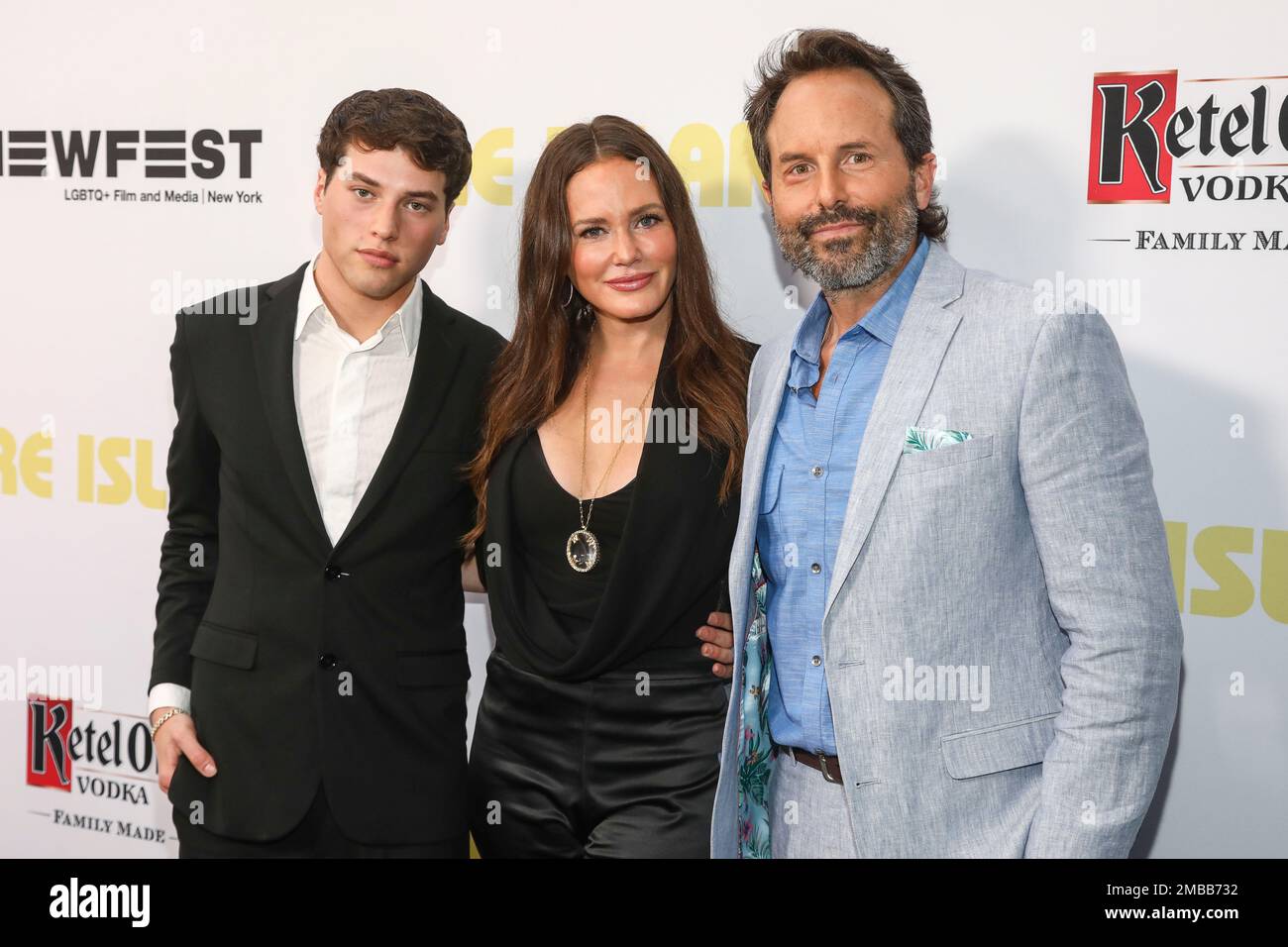 Brooks Marks, from left, Meredith Marks and Seth Marks attend the New ...