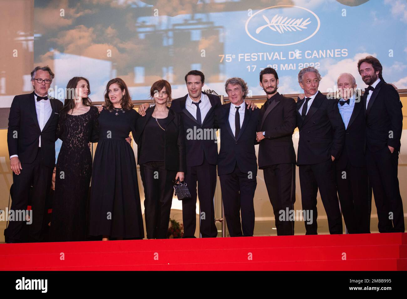 Producer Francois Kraus, from left, Marine Vacth, Emmanuelle Devos ...