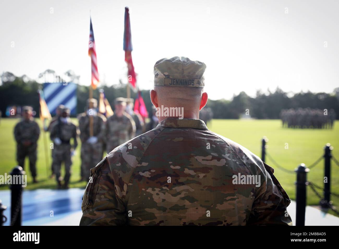 Lt. Col. Harley Jennings, outgoing commander of the “Maintain Battalion ...