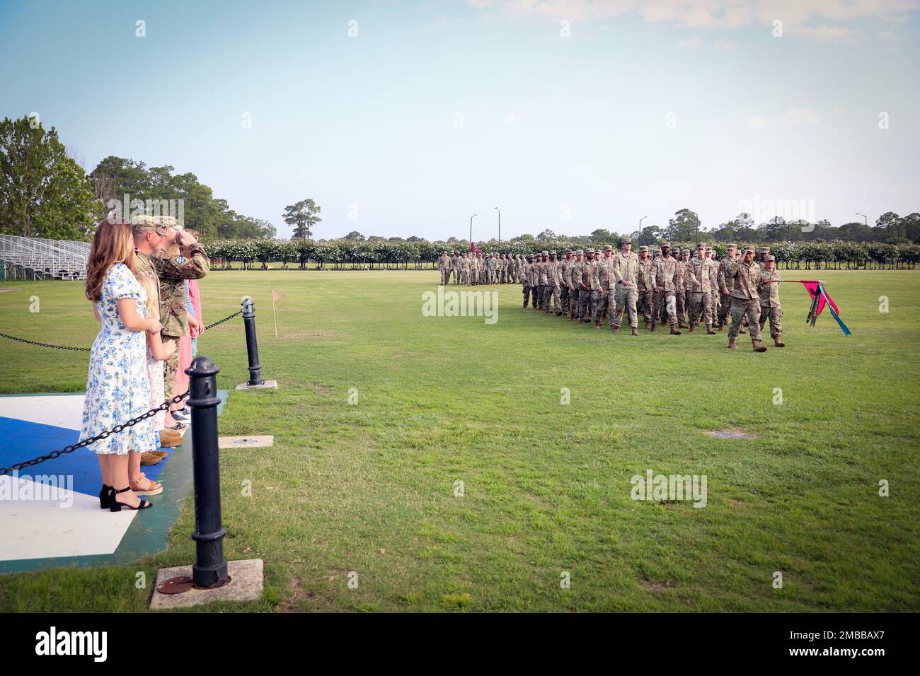 Lt. Col. Joel A. Dickey, left, and his Family stand next to Lt. Col ...