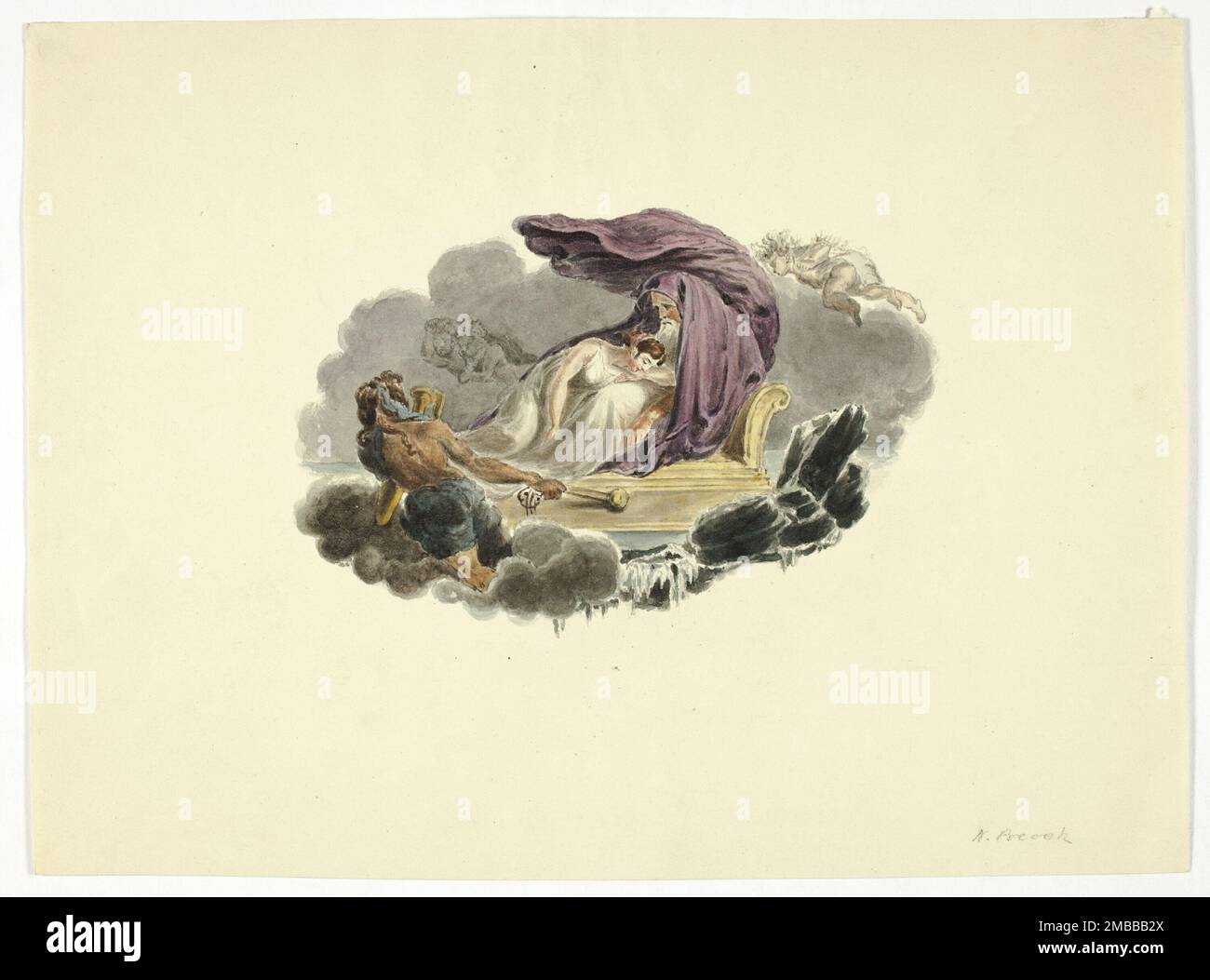Mythological Scene, 1760-1821. Attributed to Nicholas Pocock Stock ...