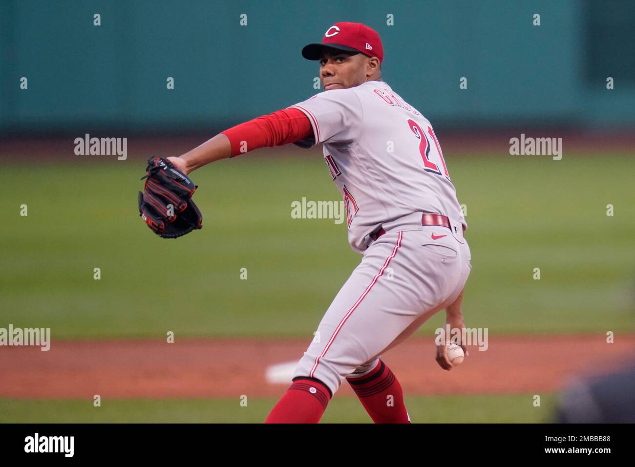 Cincinnati Reds starting pitcher Hunter Greene during a baseball game ...