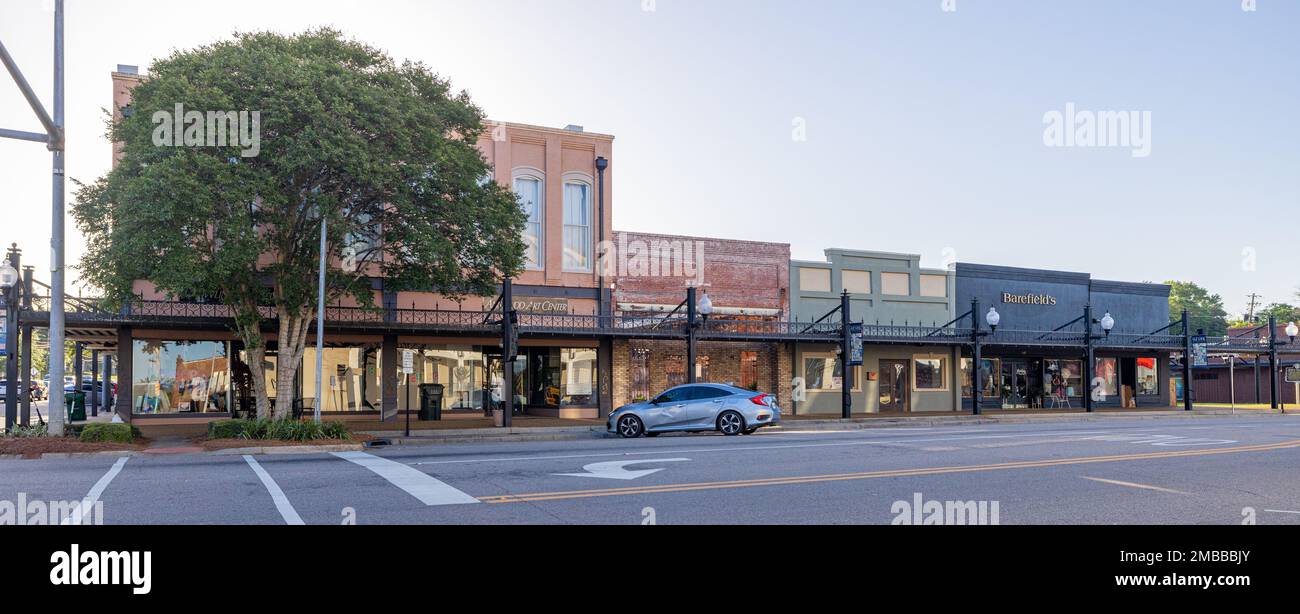 Ozark, Alabama, USA - April 19, 2022: The old business district on ...