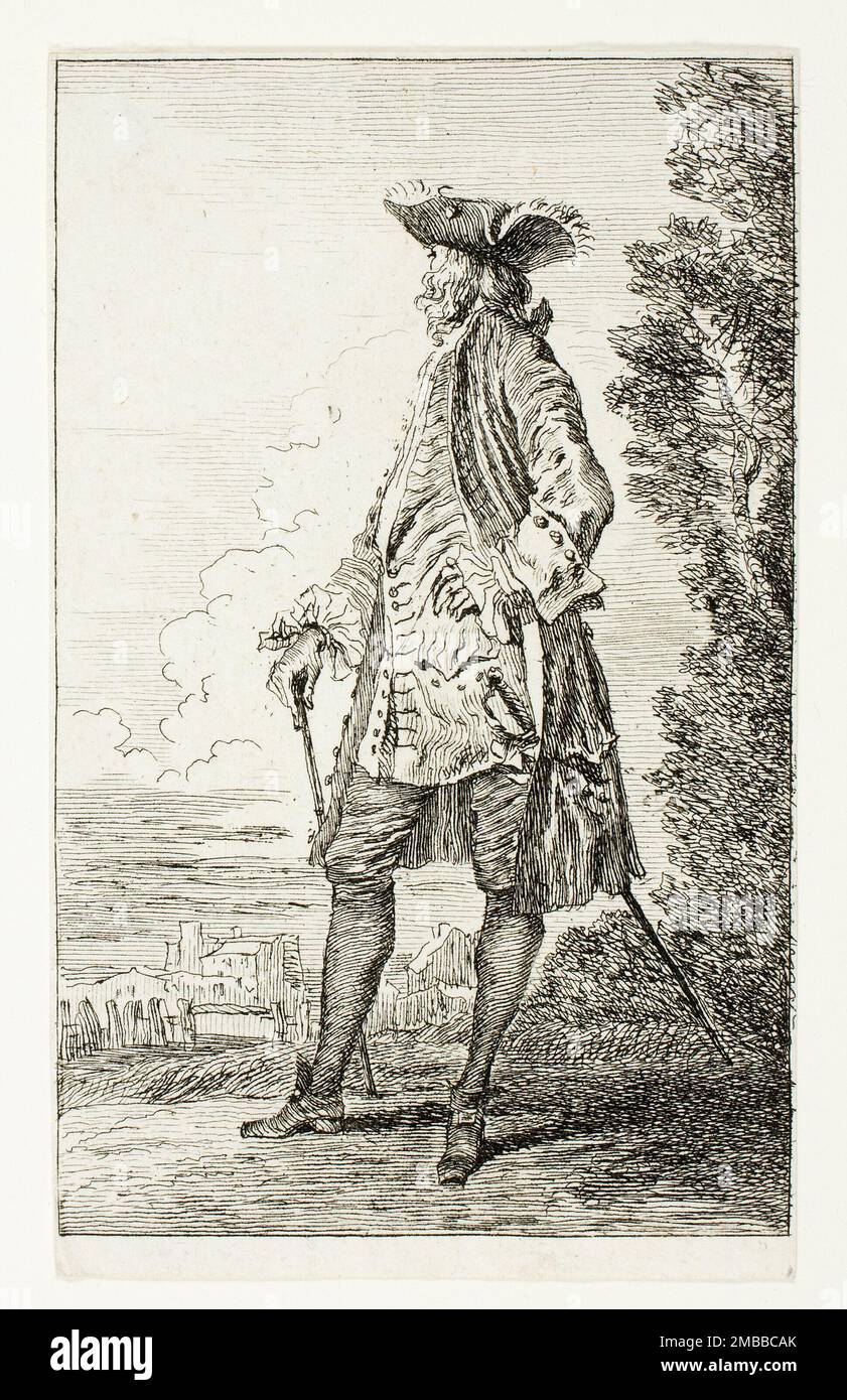 Gentleman, Side View with Hat, n.d Stock Photo - Alamy