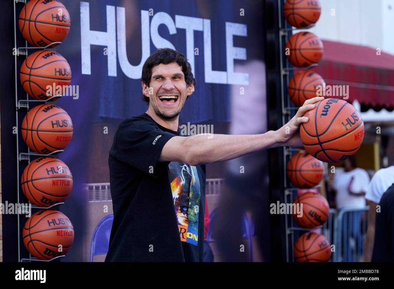 NBA basketball player Boban Marjanovic, a cast member in the Netflix ...