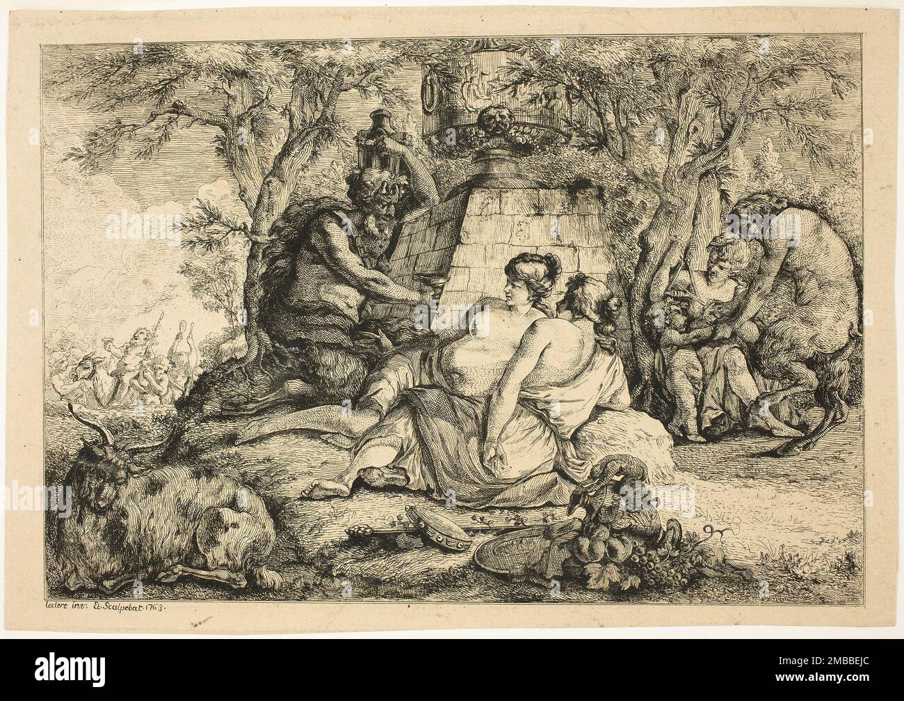 Nymphs and Satyrs, 1763 Stock Photo - Alamy
