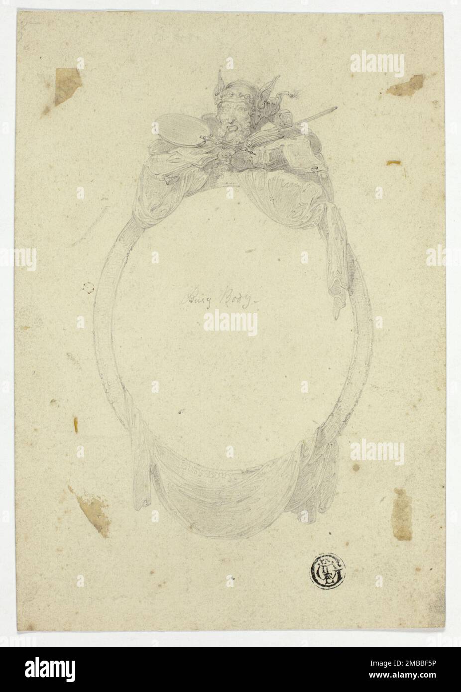 Design for a Cartouche, c. 1820. Style of John Thurston Stock Photo - Alamy