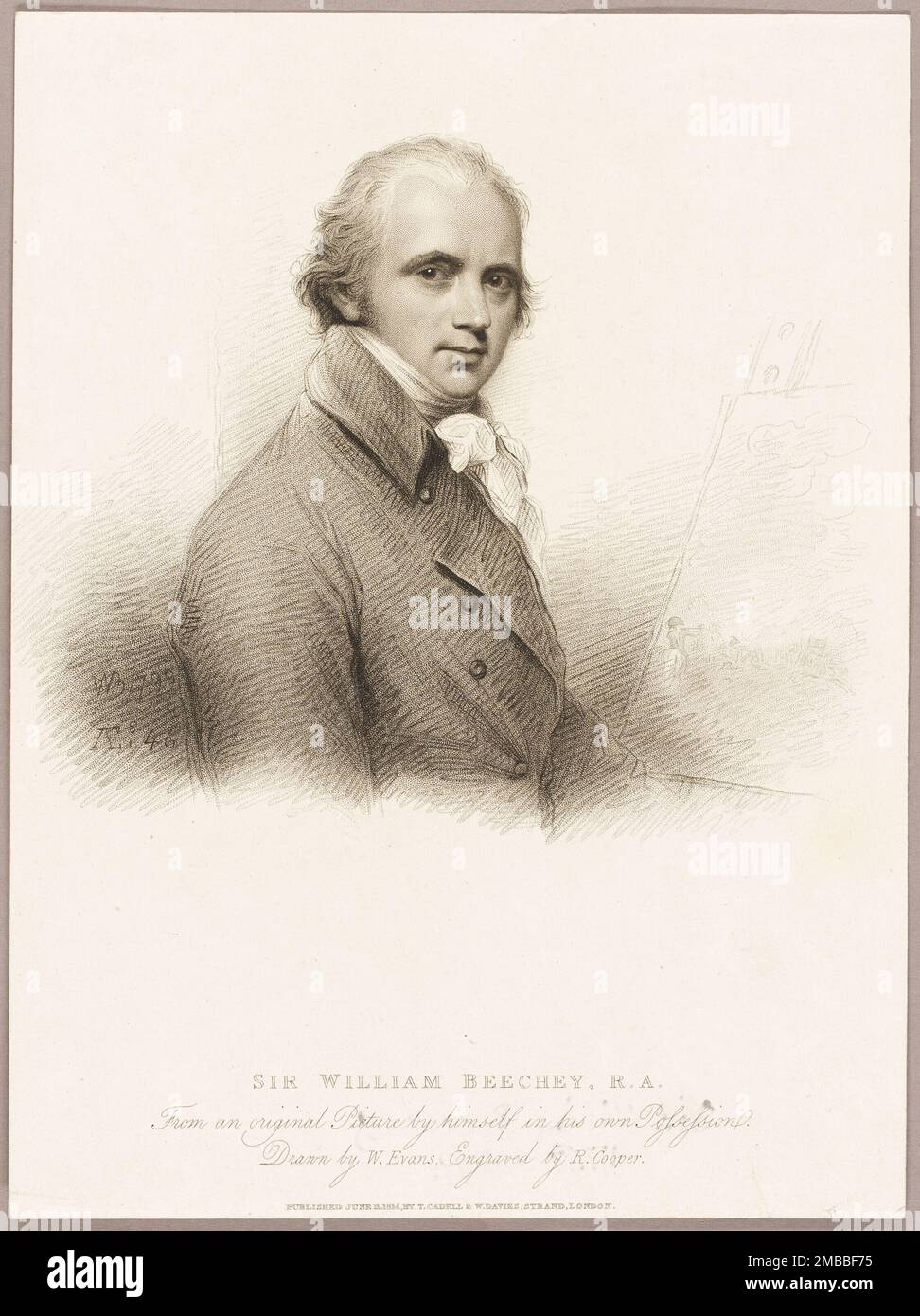 Sir William Beechey, R.A., June 11, 1814. After a self portrait Stock ...