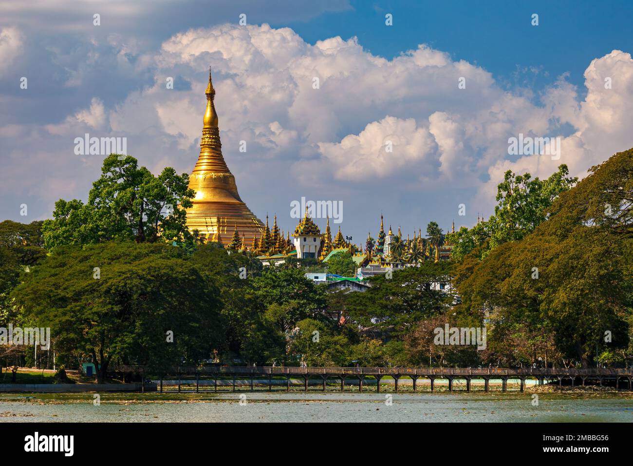 The Shwedagon pagoda in Rangoon Myanmar Stock Photo - Alamy