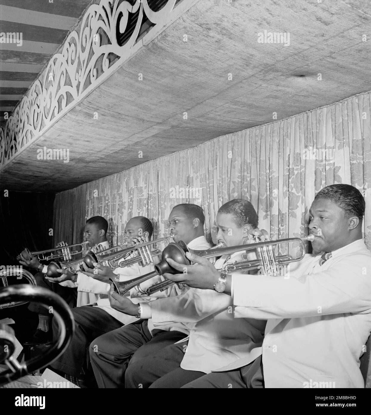 Portrait of Cat Anderson, Ray Nance, and Taft Jordan(?), Aquarium, New ...