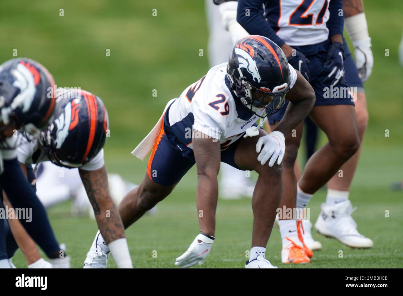 Denver Broncos cornerback Faion Hicks takes part in drills Tuesday, May ...