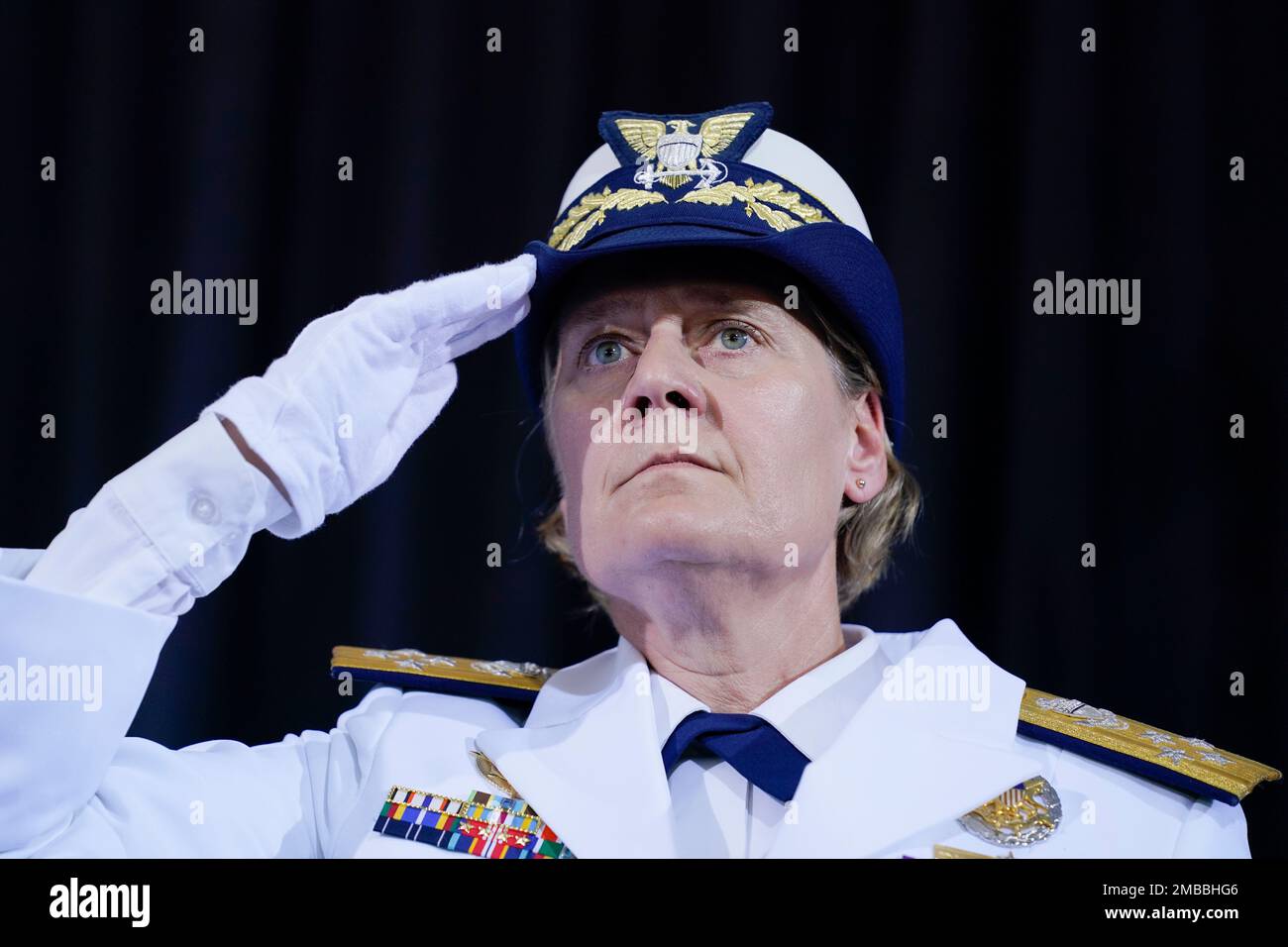 Adm. Linda Faganattends a change of command ceremony at U.S. Coast ...