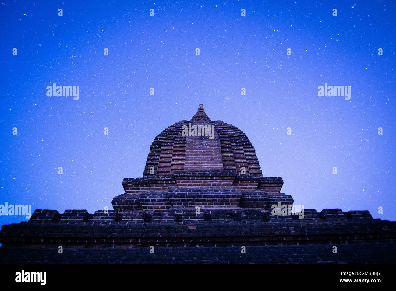 Old Bagan ( Bagan ပုဂံ ) Myanmar Night Sky Over Pagodas in Bagan ...
