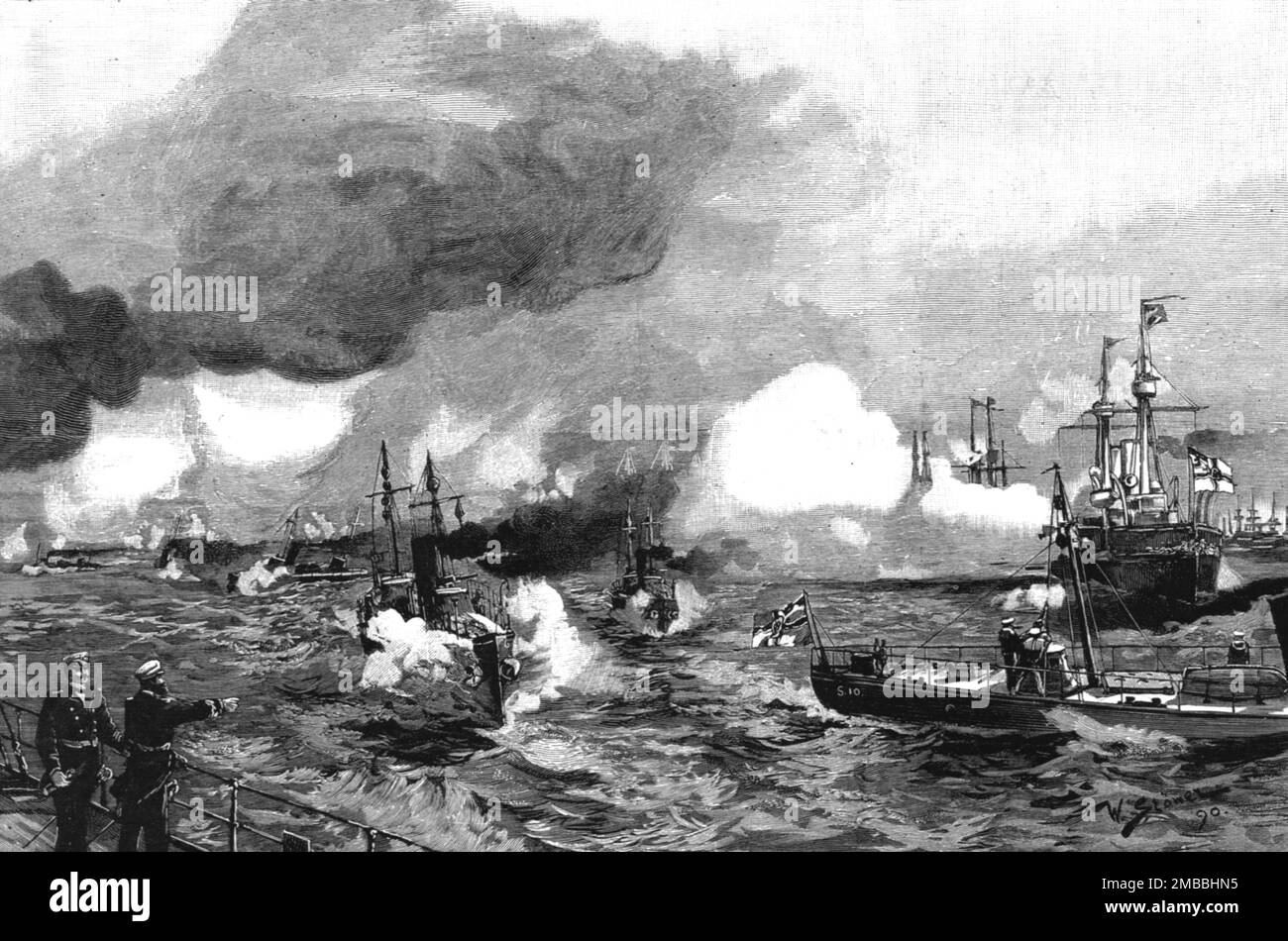 ''The German Manoevers in Schleswig-Holstein; Torpedo boats attacking a ...