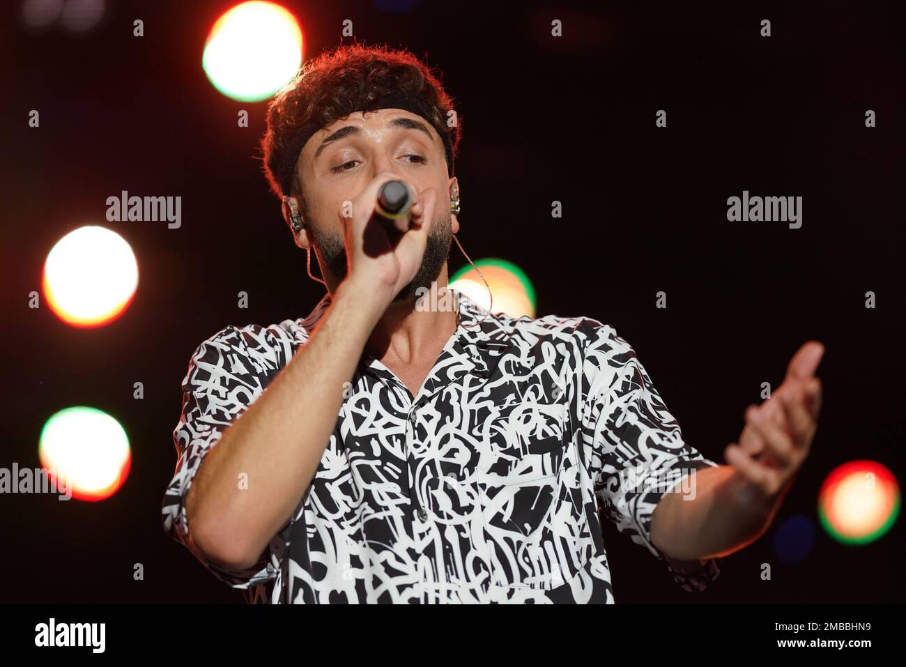 ISTANBUL, TURKIYE - AUGUST 09, 2022: Turkish singer Sefo concert in ...
