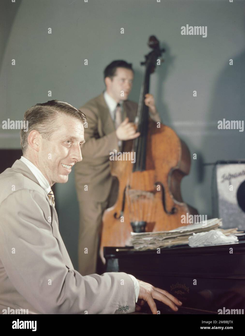 Portrait of Stan Kenton and Eddie Safranski, 1947 or 1948 Stock Photo ...