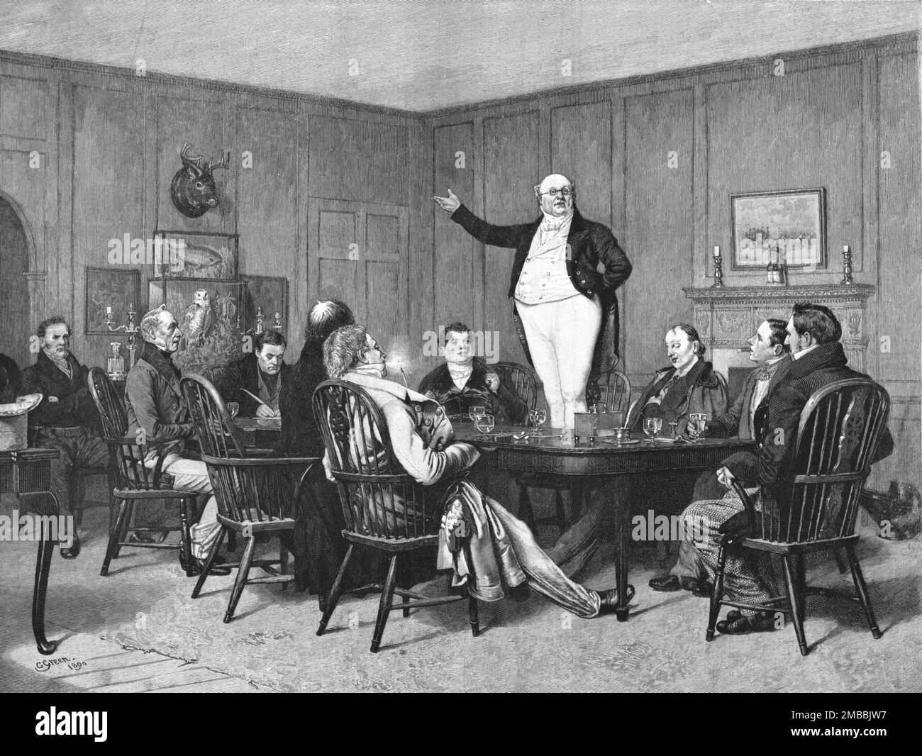 The fat man club 19th century Black and White Stock Photos & Images - Alamy