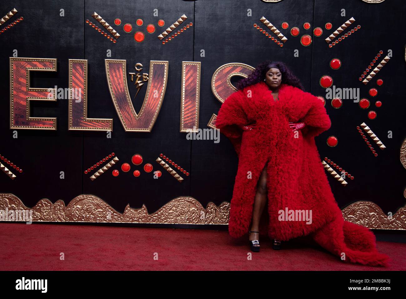 Yola poses for photographers upon arrival for the premiere of the film ...