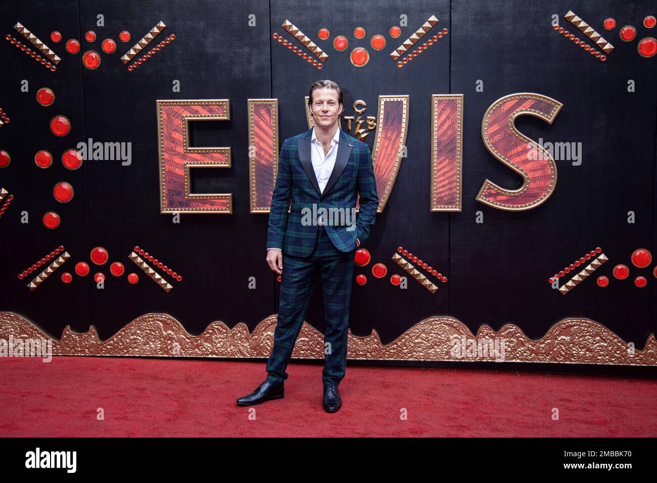 Luke Bracey Poses For Photographers Upon Arrival For The Premiere Of The Film Elvis In London