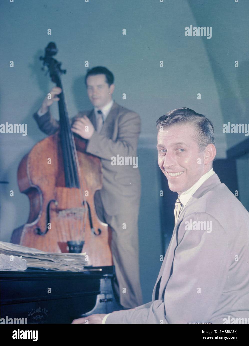 Portrait of Stan Kenton and Eddie Safranski, 1947 or 1948 Stock Photo ...