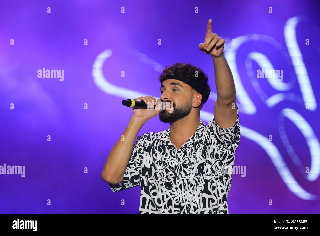 ISTANBUL, TURKIYE - AUGUST 09, 2022: Turkish singer Sefo concert in ...