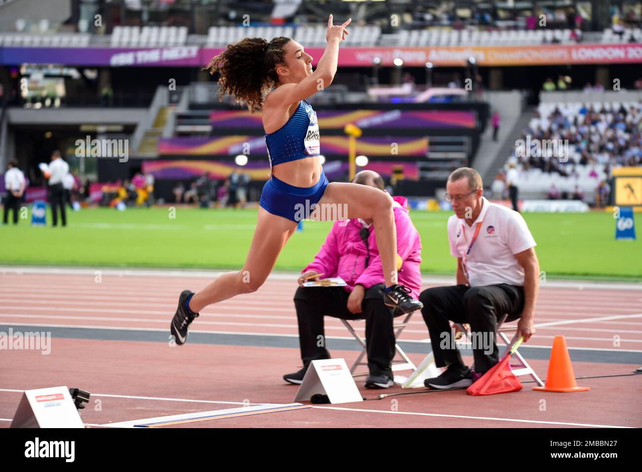 Jaleen Roberts competing in the 2017 World Para Athletics Championships ...