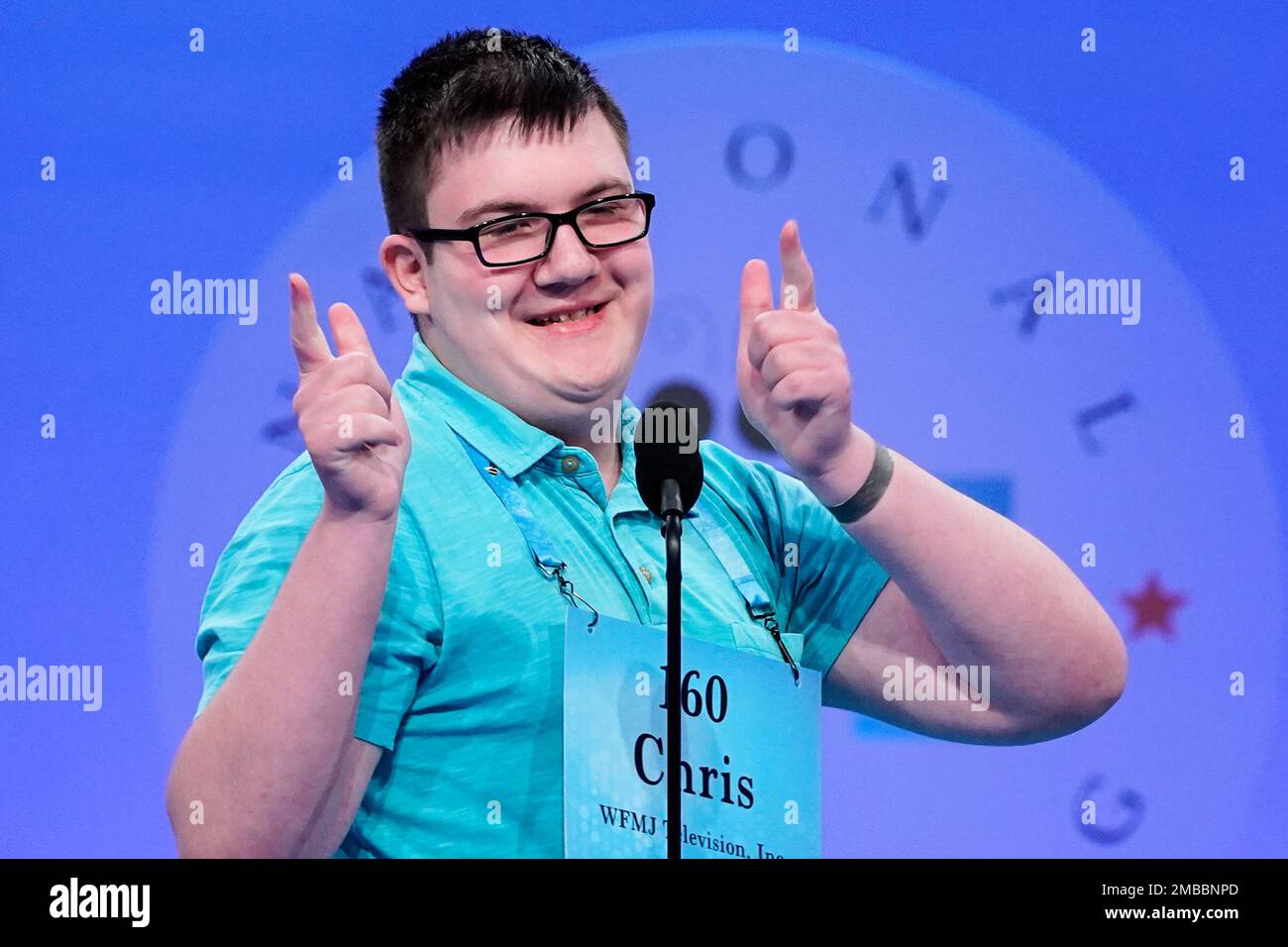 Chris Dominick, 14, from Struthers, Ohio, reacts after answering ...