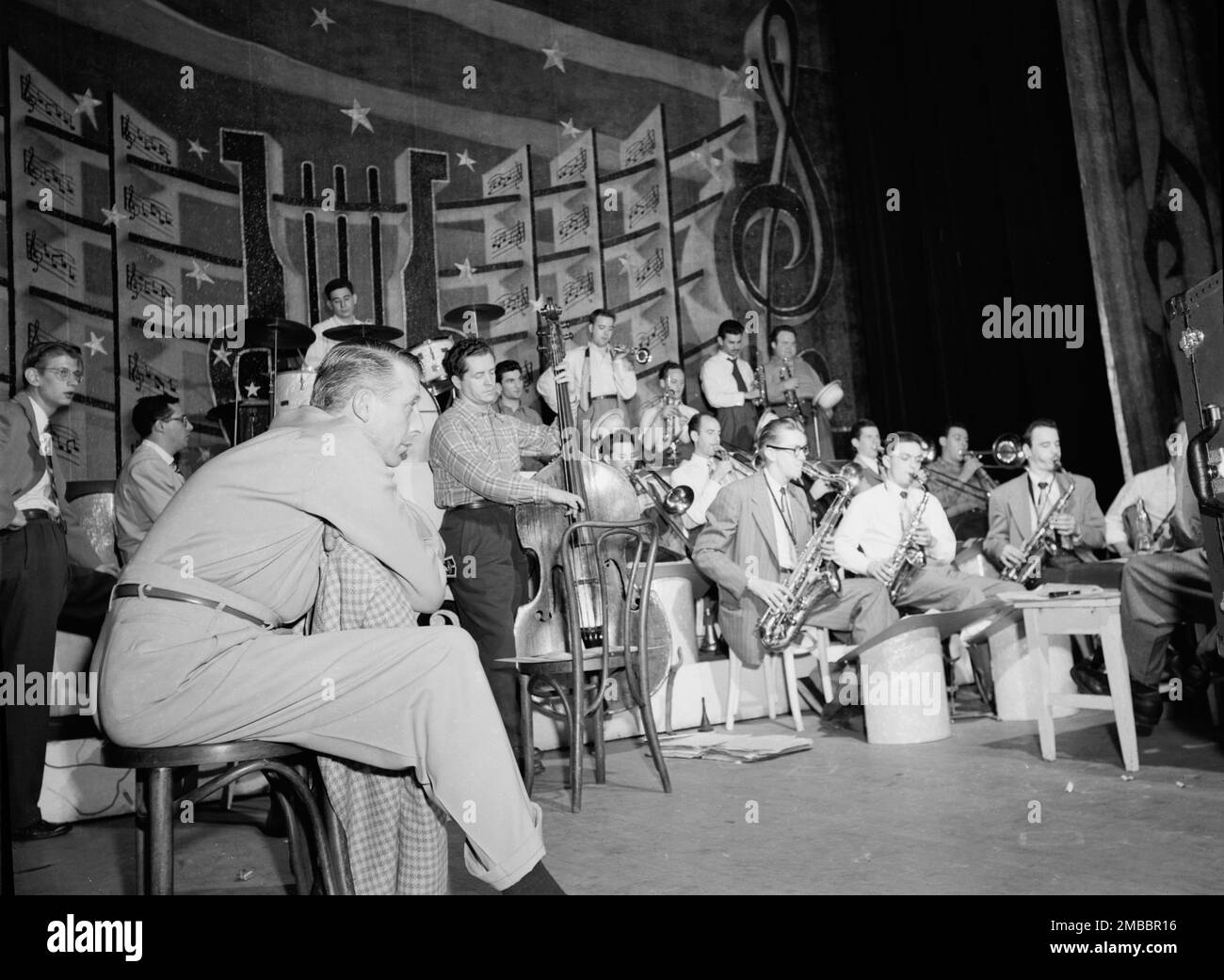 Portrait of Stan Kenton, Eddie Safranski, Bob Cooper, Art Pepper, Ray ...
