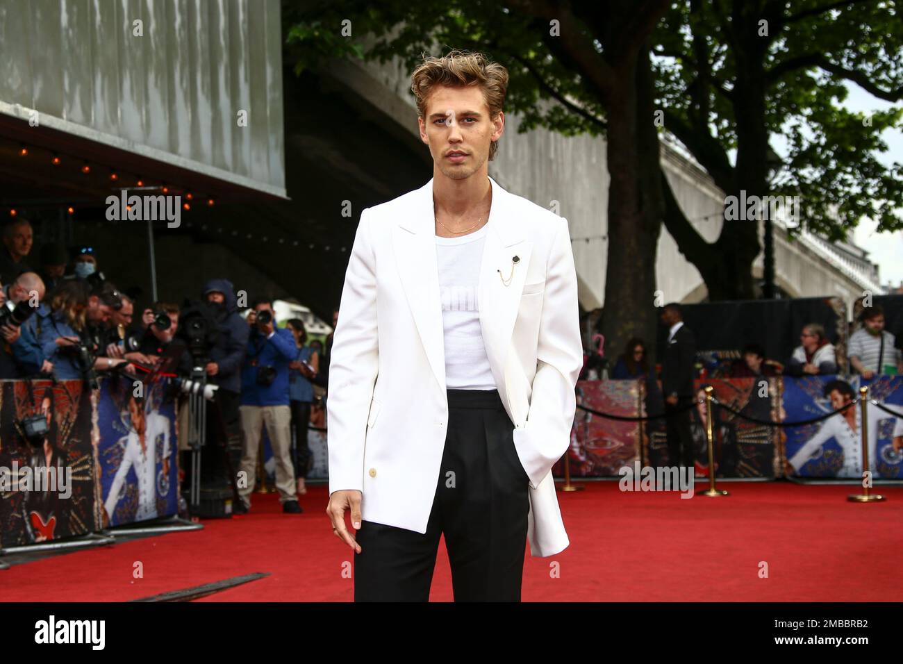 Austin Butler poses for photographers upon arrival for the premiere of ...