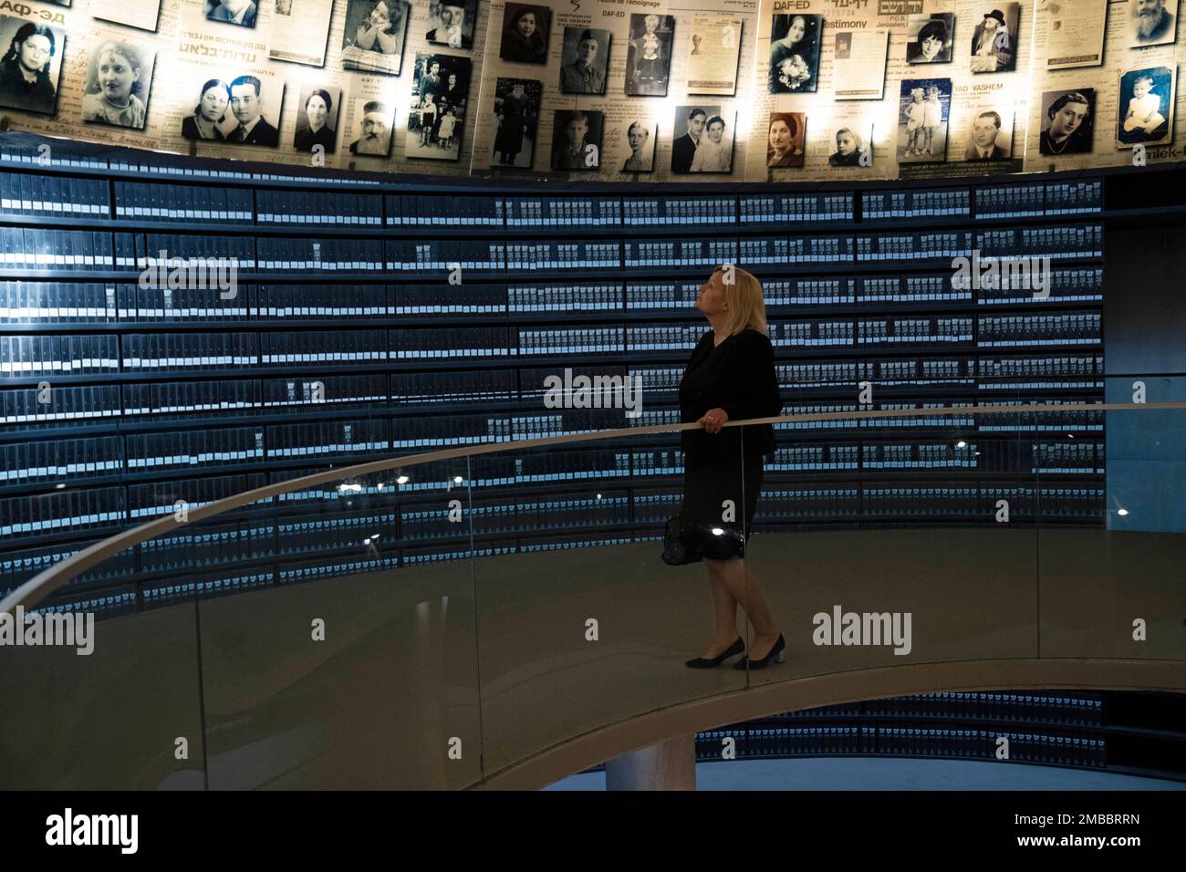 German Interior Minister Nancy Faeser visits the Hall of Names at the ...