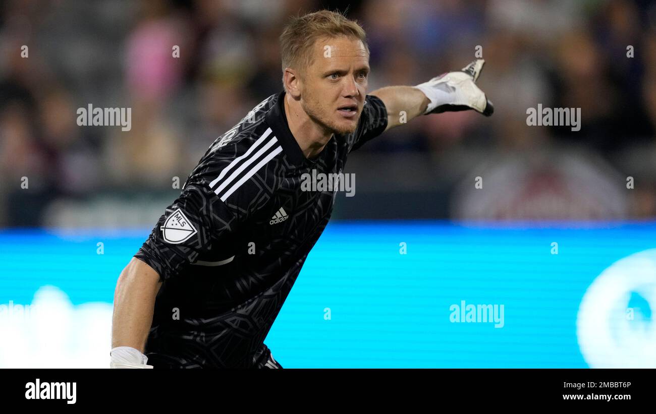 Colorado Rapids goalkeeper William Yarbrough (22) in the second half of ...