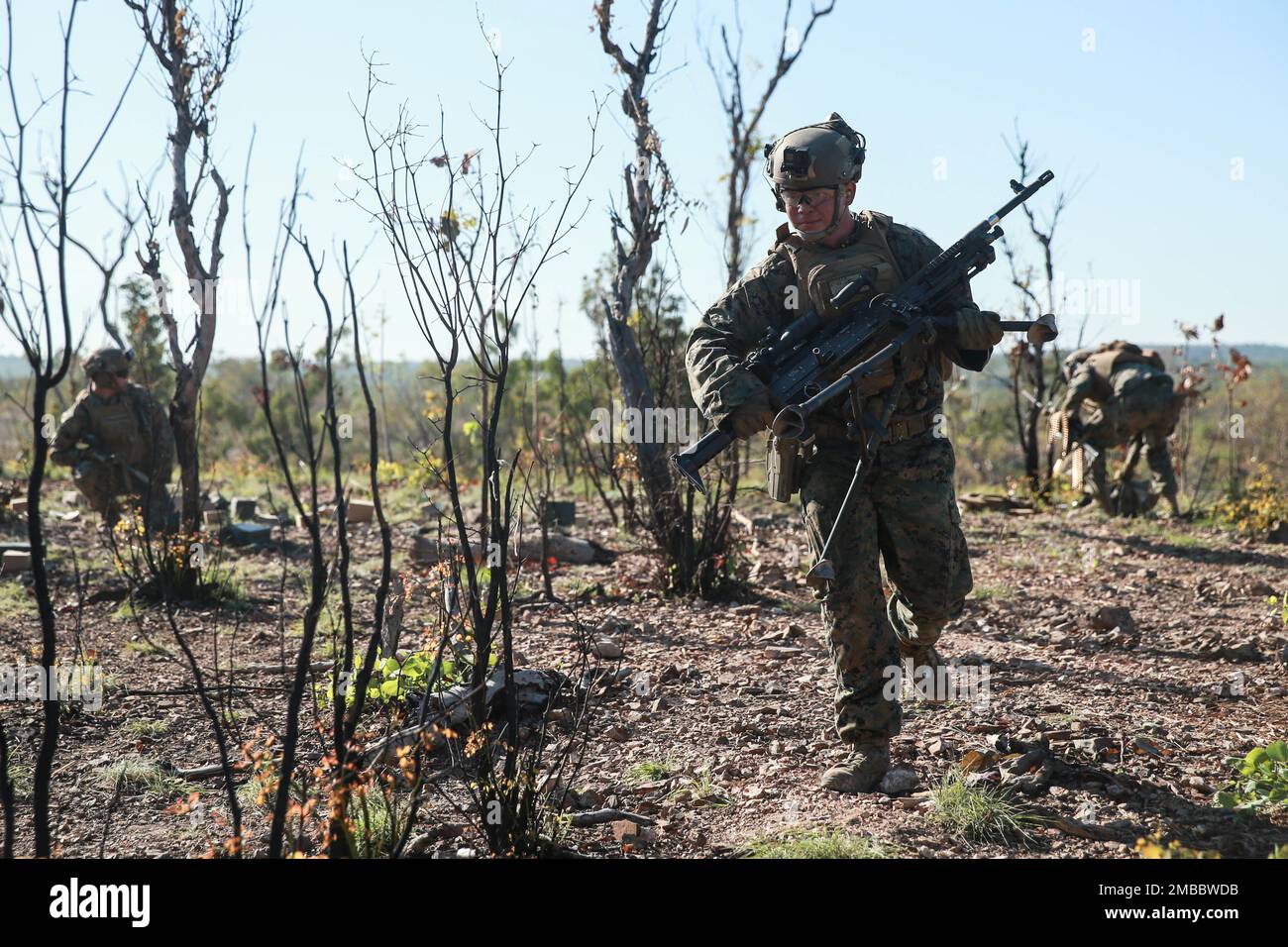 U.S. Marine Corps Lance Cpl. Cole W. Krasser, a machine gunner with 3d ...