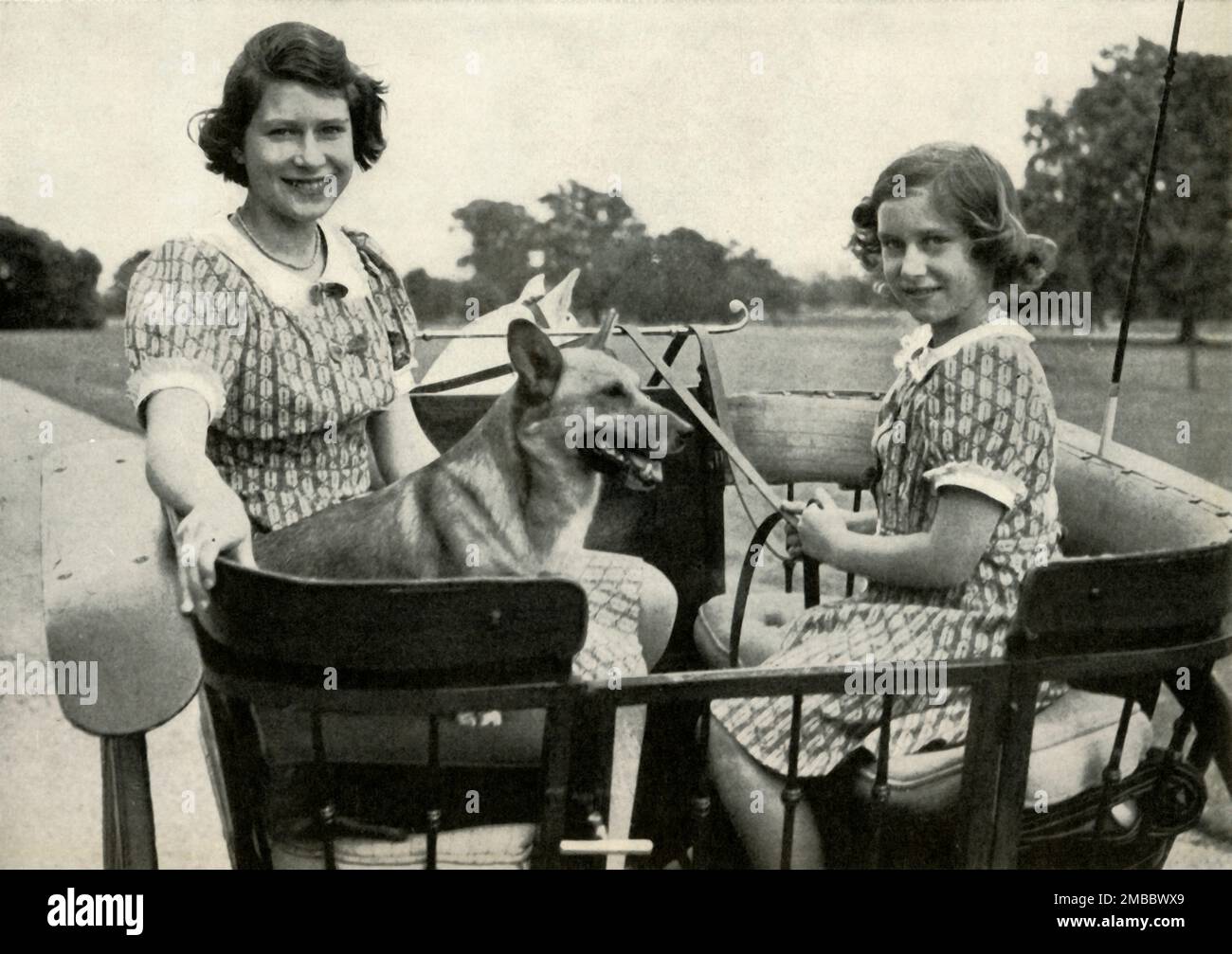 'Driving with Her Sister in Windsor Great Park - 1941', 1947. Princess ...