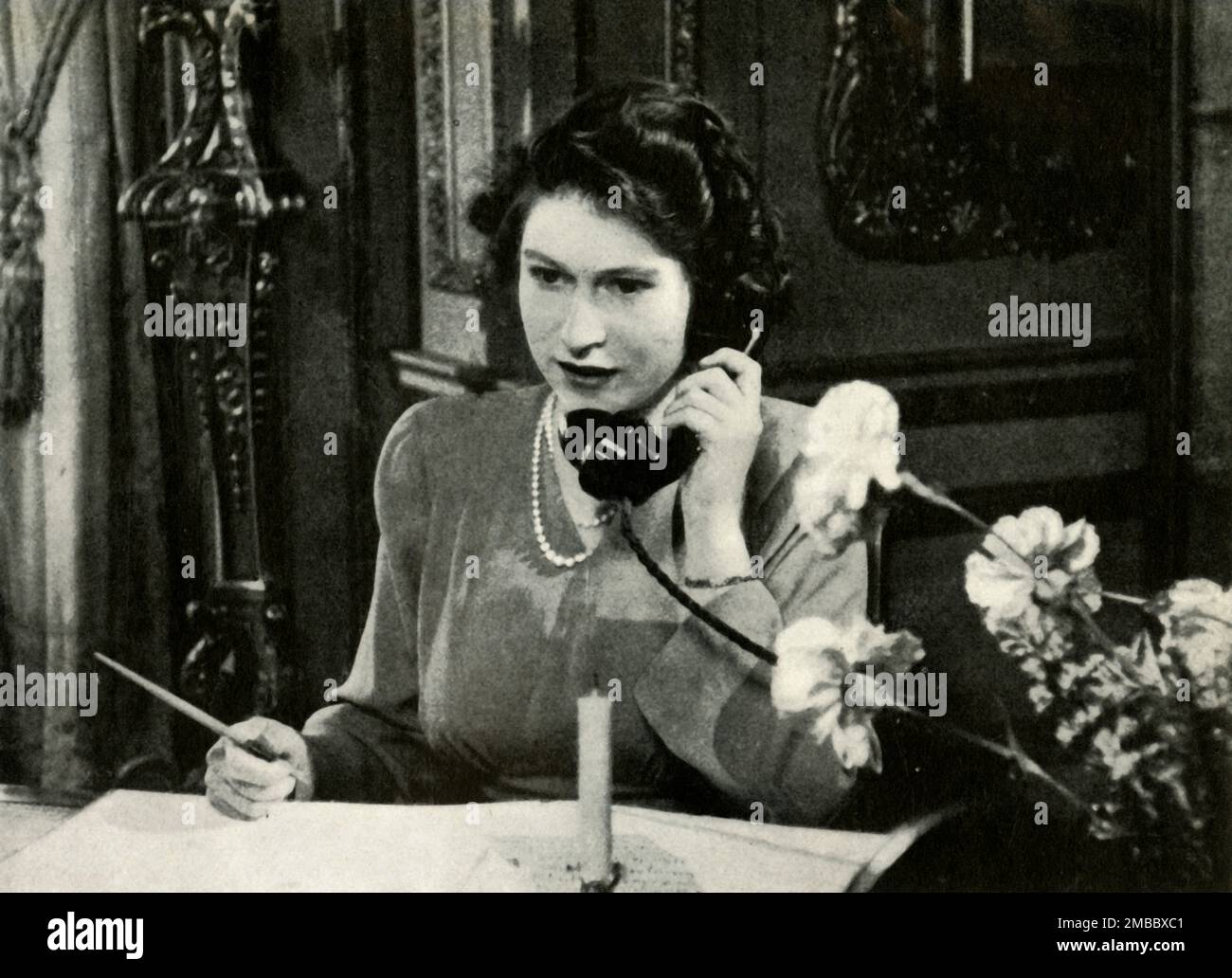 'Answering Birthday Greetings - 1944', 1947. Princess Elizabeth (future ...