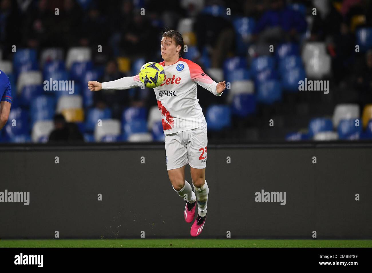 NAPLES, ITALY - JANUARY, 17: Alessio Zerbin of SSC Napoli in action ...