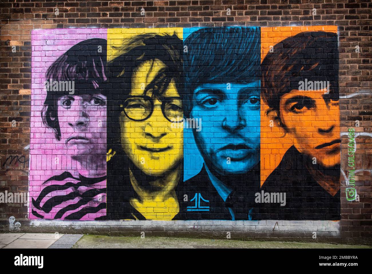 Beatles street art in the Baltic Triangle Stock Photo - Alamy
