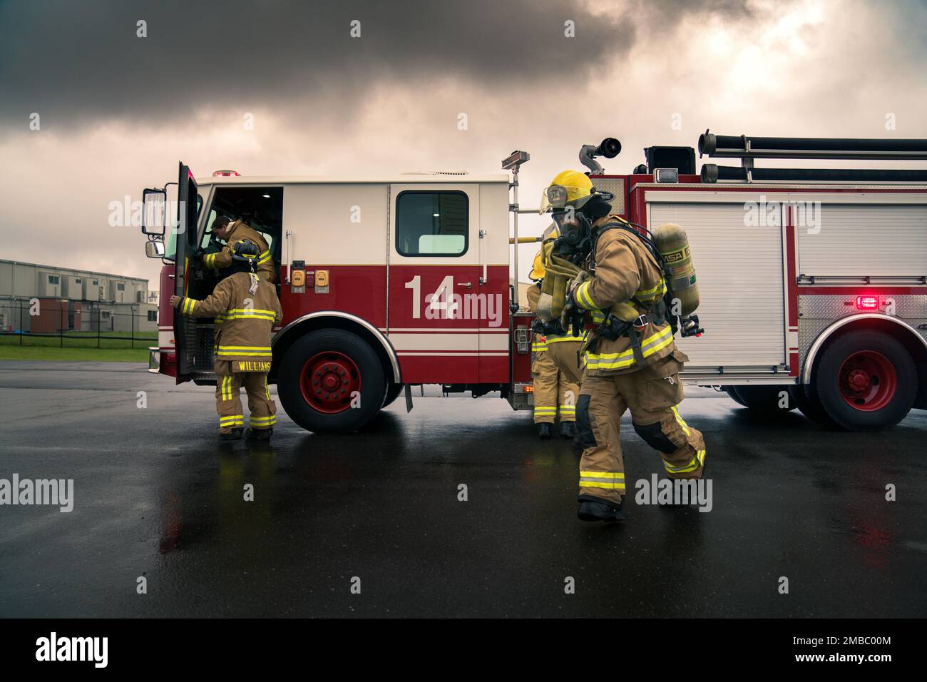 Members of the 110th Wing Civil Engineering Squadron, Battle Creek Air ...