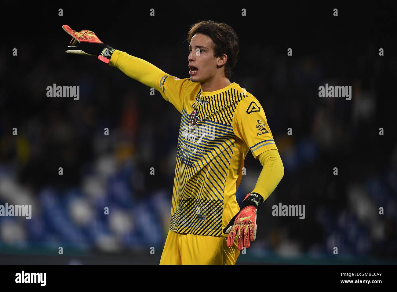 NAPLES, ITALY - JANUARY, 17: Marco Carnesecchi of US Cremonese in ...