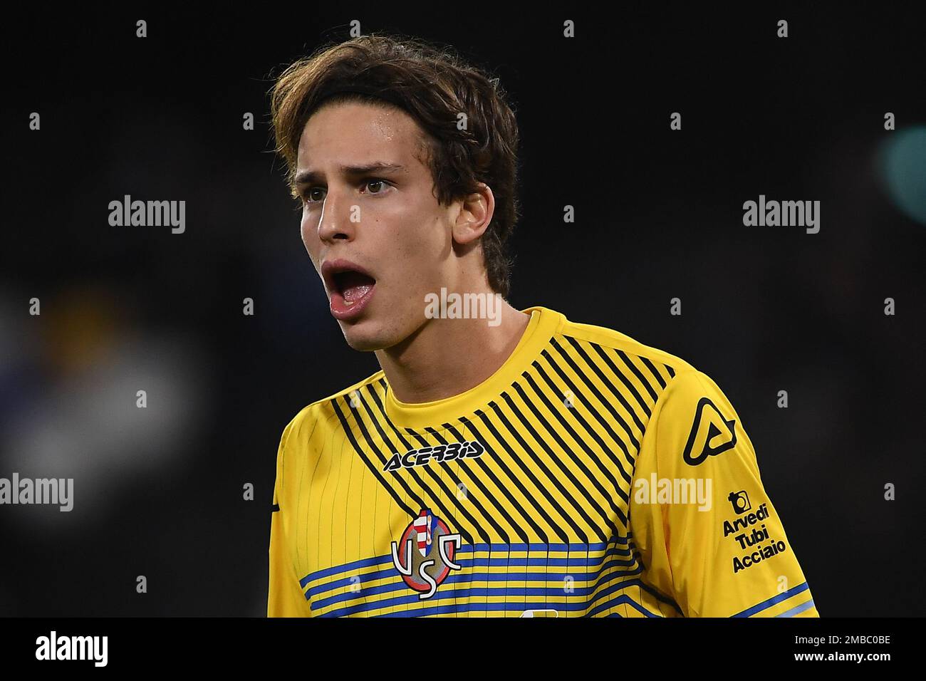 NAPLES, ITALY - JANUARY, 17: Marco Carnesecchi of US Cremonese in action during the Coppa Italia ...