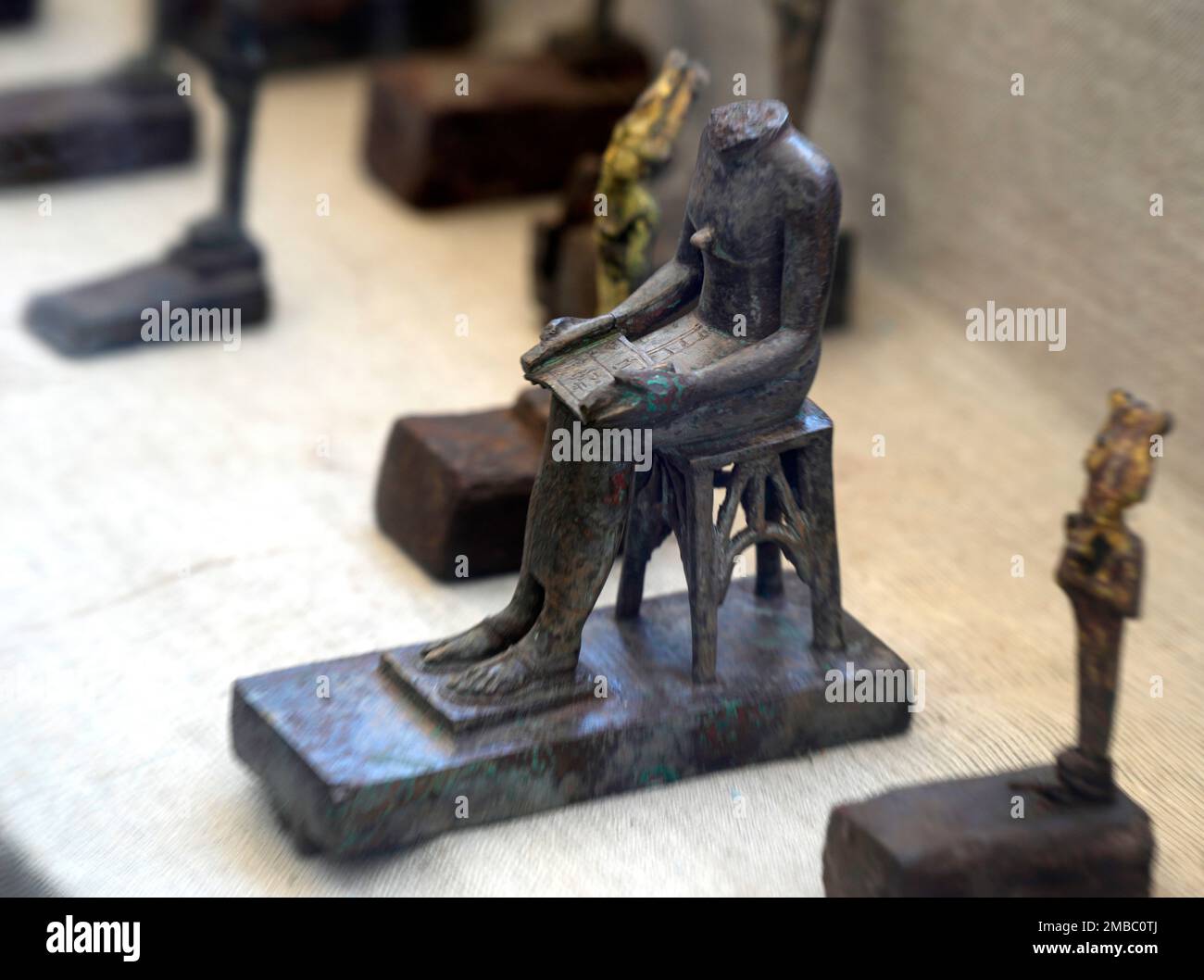 A headless bronze statue of Imhotep, the chief architect of Pharaoh ...